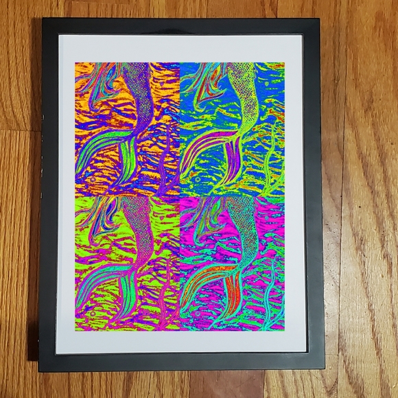Handmade | Wall Decor | Mermaid Tails Pop Art 85x1 Unframed Print ...